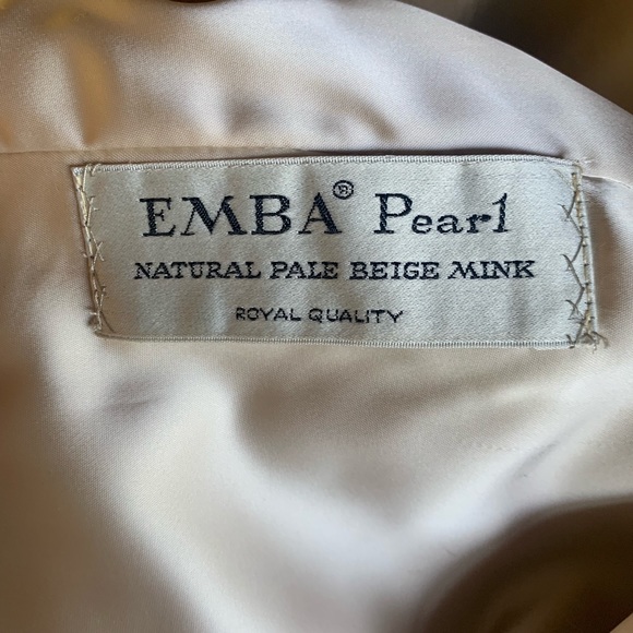 EMBA Pearl | Jackets & Coats | Vintage Emba Pearl Natural Pale Beige ...